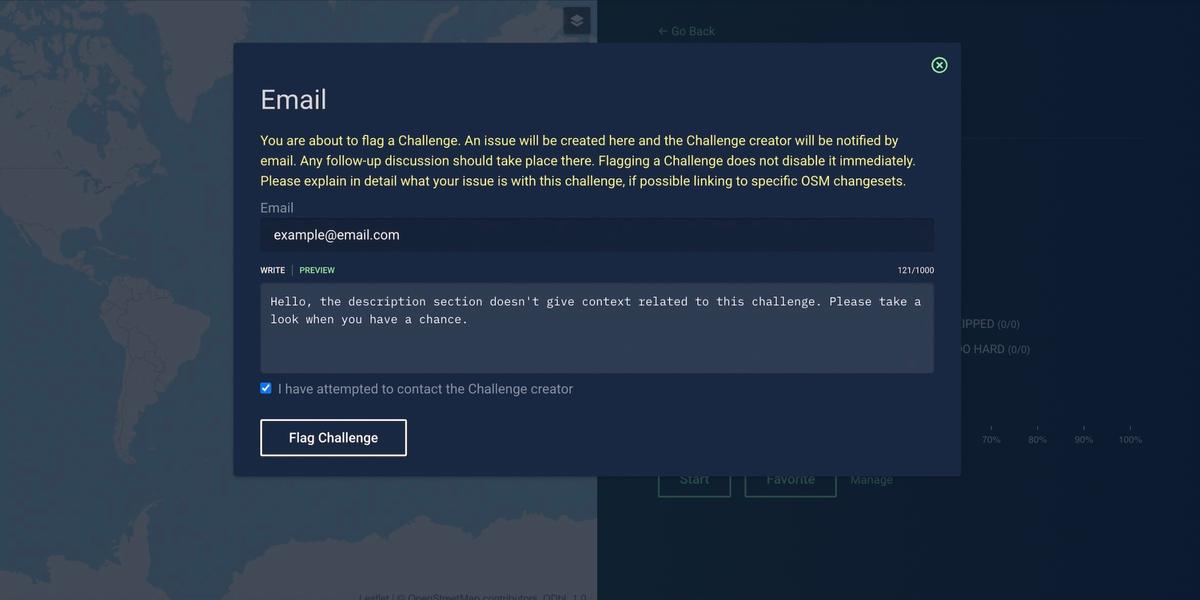 Introducing our Flag/Report a Challenge Feature | The MapRoulette Blog